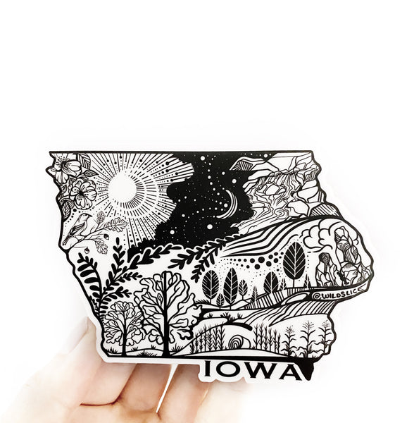 Iowa State Sticker 4" Weatherproof and durable, Outdoor sticker, Trave ...